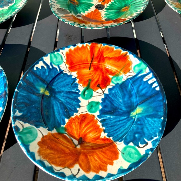Mexico | Dining | Early Oaxaca Dinner Plates Early Drip Ware Mexico ...